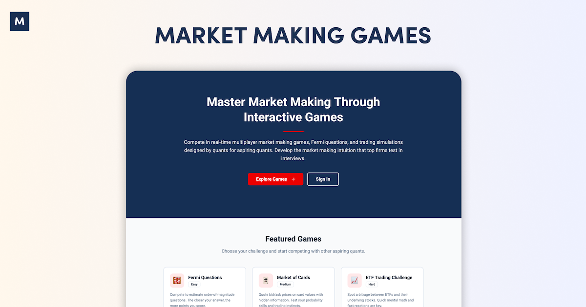 Market Making Games